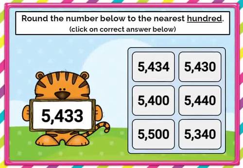 Fall Semester Boom Cards - Rounding Bundle (Whole Numbers) | TPT