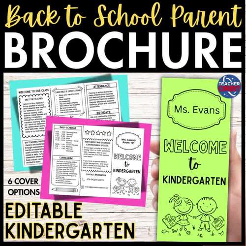 Kindergarten Parent Brochure Meet the Teacher Template Open House ...