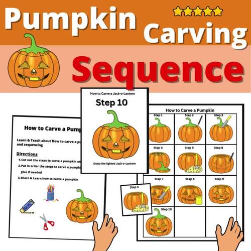 Pumpkin Carving Sequence Activity Jack-o-Lantern by DadsDesigns | TPT