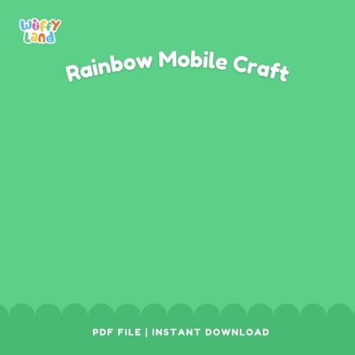 Rainbow Mobile Craft Printable | DIY Kids Room Decor | Instant Download ...
