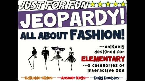 "TOYS" Elementary Jeopardy: handouts, reading & interactive slides