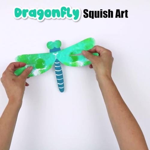 Dragonfly squish art project by Super Fun Printables | TPT