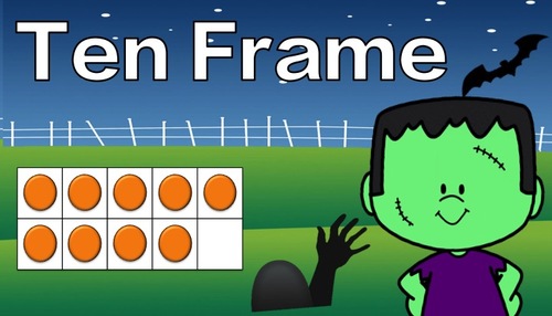 Halloween: Ten Frame Subitizing: Math Brain Break by Move and Groove Math