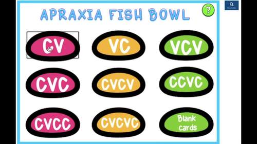 Apraxia Build a Fish Bowl/ No Print BOOM Speech Therapy | TPT