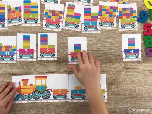 Number Train Puzzle 0-20 | Hands-On Counting and Number Order Activity