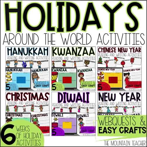 Winter Holidays Around the World Webquests Reading Comprehension ...