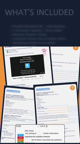 Business Email Writing B1 | Complete ESL Course for Adults | Workbook ...