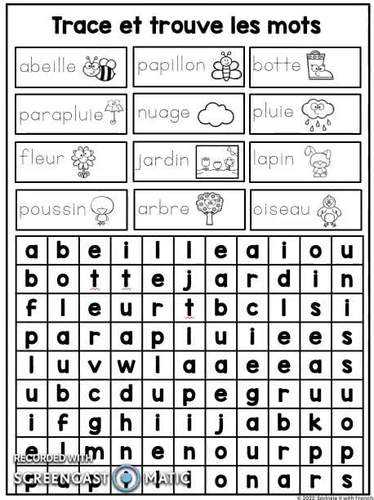 French Spring Activity Pack | Le Printemps J'ai Fini Printables | TpT