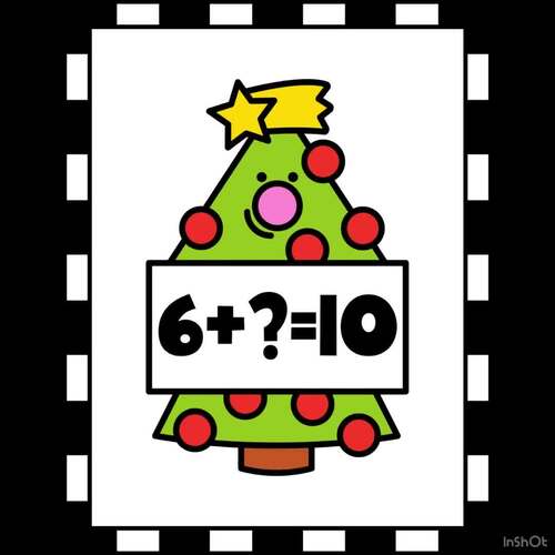 Holiday Math Facts for 10 Printable Task Cards for K-1 by Serendipity ...
