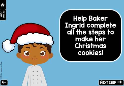 Christmas Baking - NG - Digital Articulation Game - PowerPoint & Boom Card™