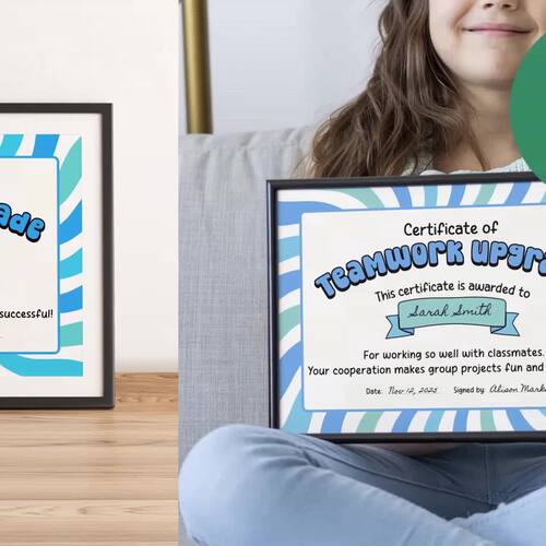 Teamwork Upgrade Certificate of Achievement | Recognition Award Certificate