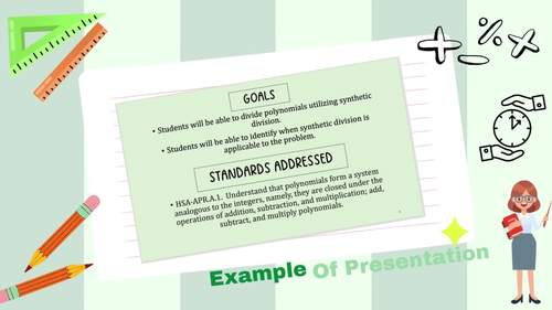 Polynomial Synthetic Division Presentation Guided Notes and Practice ...