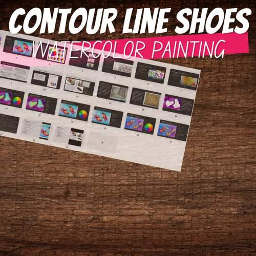 Drawing Contour Line Shoes Middle School Art Watercolor, Color Schemes ...