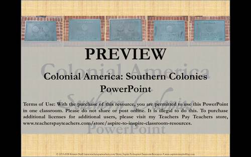 Colonial America: The Southern Colonies PowerPoint and Notes | TPT