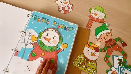 Christmas Busy Book for Toddler - Kindergarten Pre-K Learning Folder