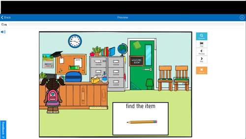 Back to School Scavenger Hunt and WH Question Scene Library Boom Cards™