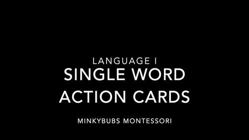 Montessori Language Reading Commands Actions Lesson Presentation Printable