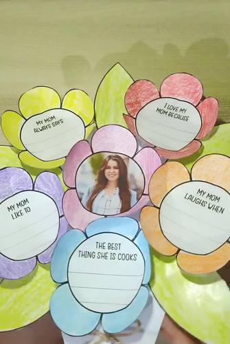 Mothers Day Craft Flower Bouquet Card Writing Activity Questionaire ...