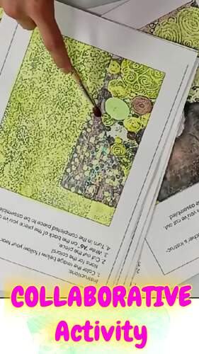 Gustav Klimt COLLABORATIVE Coloring Poster Art Activity | TPT