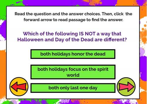 Day of the Dead Dia de los Muertos Activity Scavenger Hunt BOOM Cards