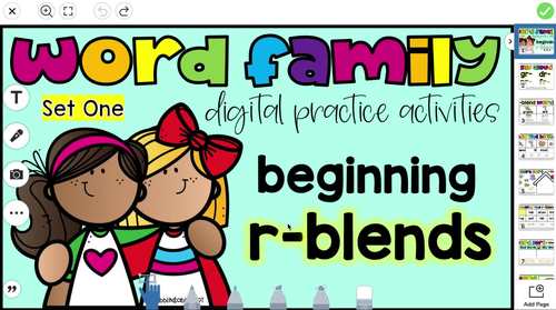 Beginning Blends Digital Word Work for Google Slides™ and Seesaw™
