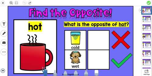 Digital Activities: Opposites Activity Google Slides™ Seesaw™ Distance ...