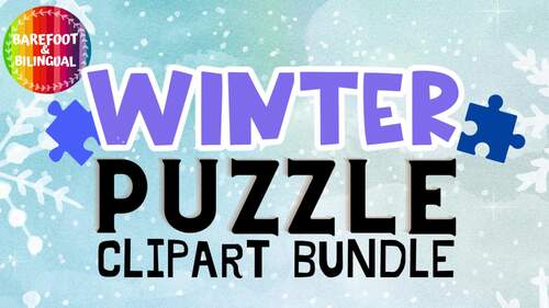 Winter Puzzle Clipart GROWING BUNDLE COLLECTION **LIGHTNING DEAL**