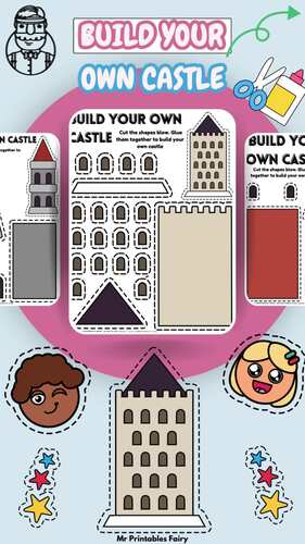 Build Your Own Castle Craft with Castle Template and Coloring Pages for ...