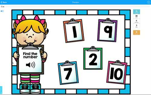 Number Identification Kindergarten Boom Cards by Krafty In Kinder Shop
