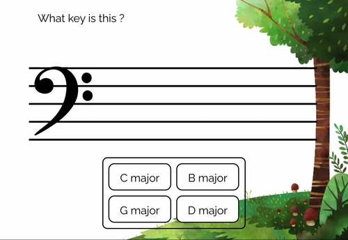 Key Signature Boom Cards: Major Keys - Up to 4 Sharps & 4 Flats | TPT
