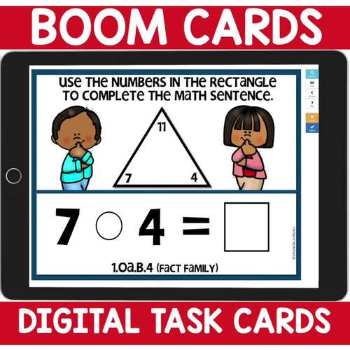 Addition & Subtraction Fact Families Boom Cards Digital Resources Game ...