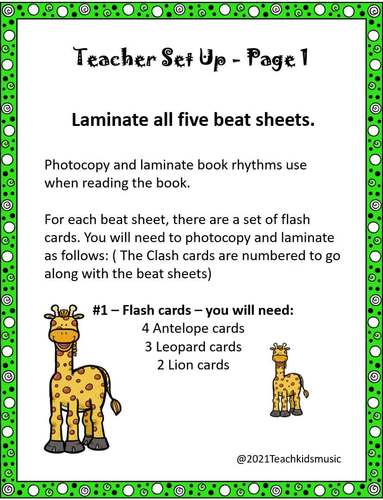 Elementary Music, Literature/Creative Dance Unit, Based on Giraffes Can ...