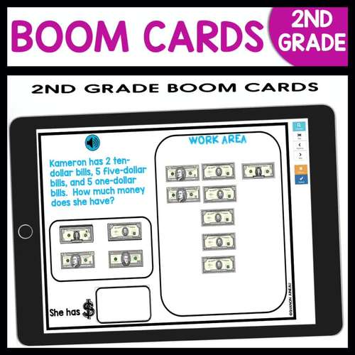 Counting Dollar Bills Word Problems Boom Cards | TPT