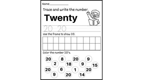 NUMBERS TRACING WORKSHEET / NUMBERS TRACING PDF by TeacherTrail Treasures