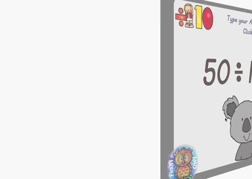 Division facts for 10 Boom Cards Game by Funny Owl | TPT