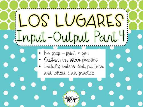 LOS LUGARES PARTE 4 - Spanish Community Places Activity Pack 4 | TPT