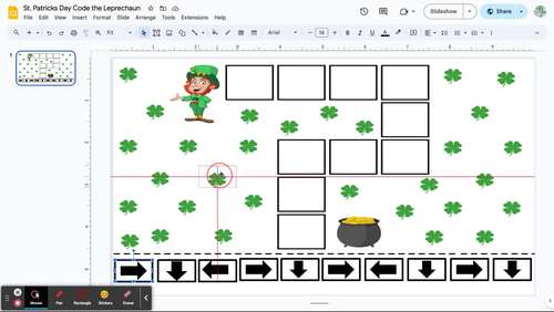 St. Patrick's Day Screen Free Coding by Library Lessons With Ashley