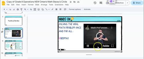 Grade 8 Operations NEW Ontario Math Digital Slides & Worksheets | TPT