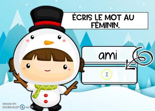 Le féminin des noms et des adjectifs Boom Cards by Madame Soleil