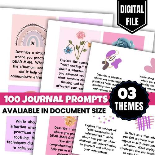 Journal Prompts | Printable Journal Pages | Writing Prompts | Digital ...