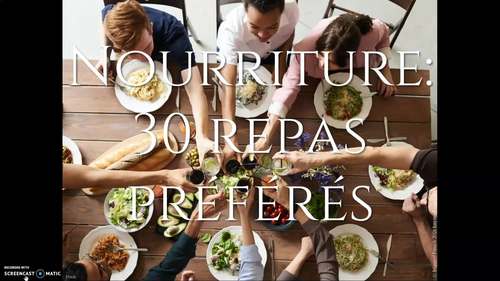 French Favorite Meal Comprehensible Input Vocabulary Culture Images No Prep