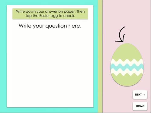 Easter Eggs Google Slides PPT Game Template Editable Digital Self-Checking