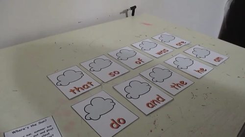 Summer Sight Word Recognition Center or Whole Group Game for Zeno List