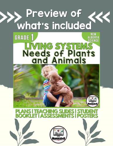 LIVING SYSTEMS: Needs of Plants and Animals - Grade 1 New Alberta ...