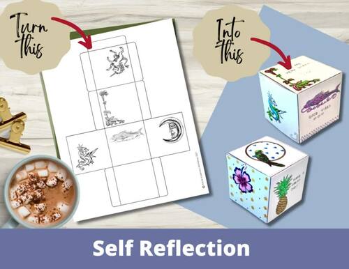 Community Building SEL Cubes for Gratitude and Self Reflection Junior ...
