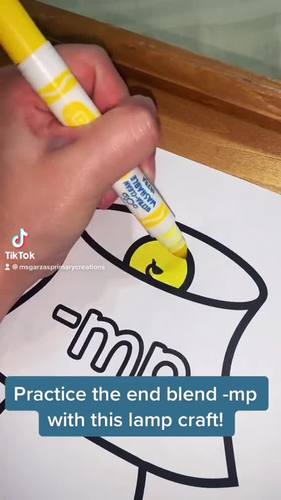 Consonant End Blend Phonics Practice /-mp/- Lamp Craft | TPT
