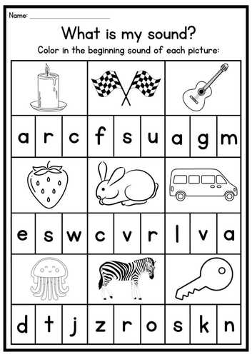 Beginning Sound Worksheets! Kindergarten! First Grade! Phonics! | TPT