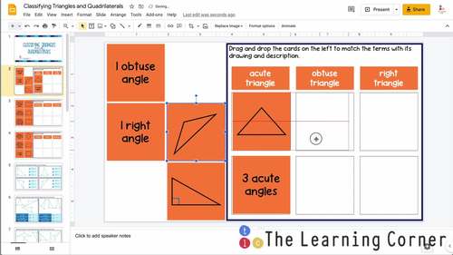 Classifying Triangles and Quadrilaterals Digital Math Worksheet - 4th Grade