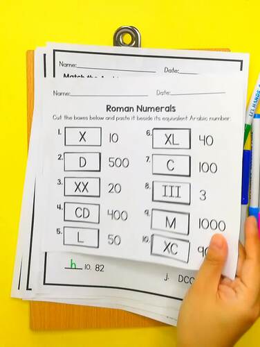 Roman Numerals Worksheet by The Joy in Teaching | TPT