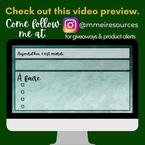 French Daily Slides | Fall | L'automne by Mme I's Resources | TPT